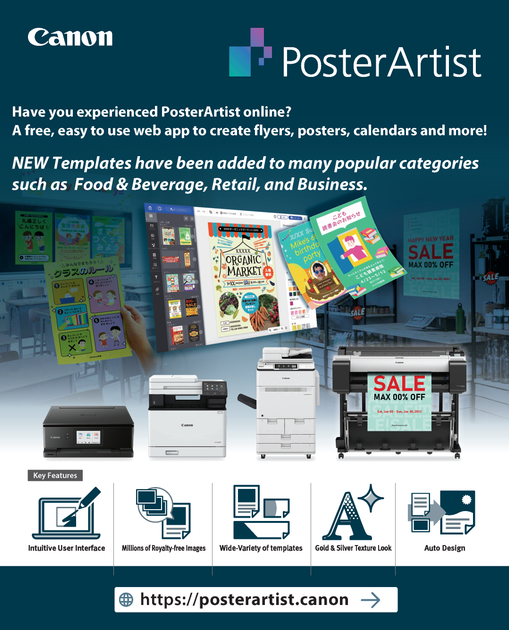 New Canon PosterArtist templates have been added – A/E Graphics